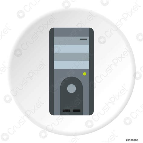 System Unit Of Computer Icon Flat Style Stock Vector 3370203 Crushpixel