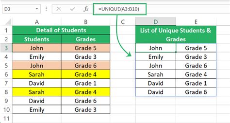 How To Find Unique Values In Excel UNIQUE Function Spreadsheeto
