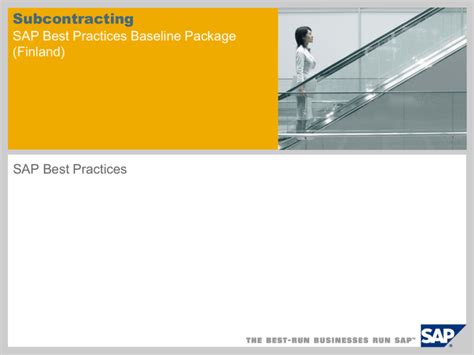 Subcontracting SAP Help Portal