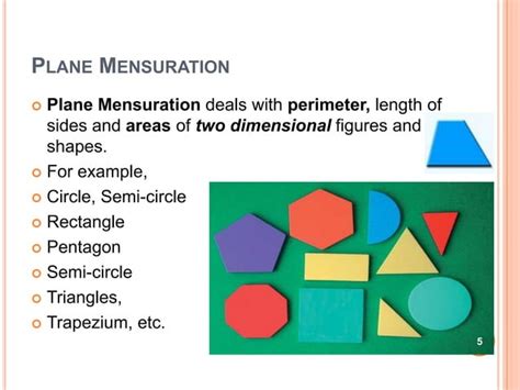 Plane Mensuration Perimeter Of Polygons Ppt