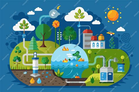 This Colorful Illustration Depicts The Nitrogen Cycle Showcasing