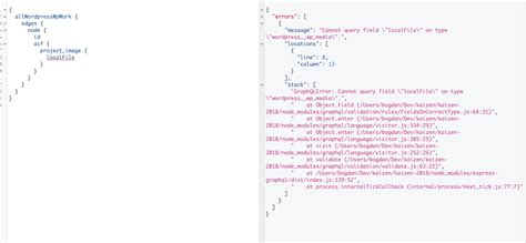 [gatsby source wordpress] cannot query field localfile on type