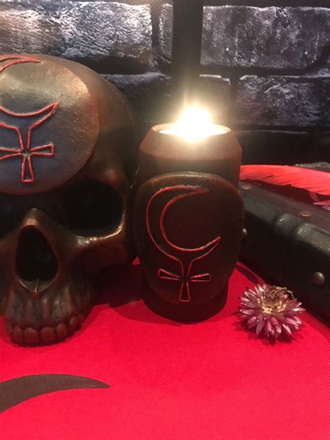 Lilith Sigil Candlestick Lilith Sigil Candle Holder Witch Altar Altar Witchcraft Supplies
