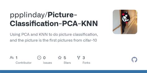 github ppplinday picture classification pca knn using pca and knn to do picture