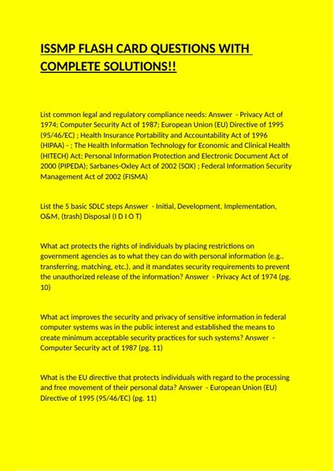 Issmp Flash Card Questions With Complete Solutions Issmp Stuvia Us