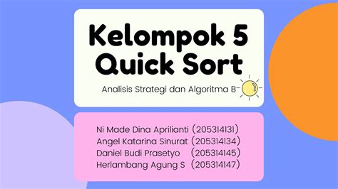 Analisis Strategi Algoritma Quick Sort Youtube