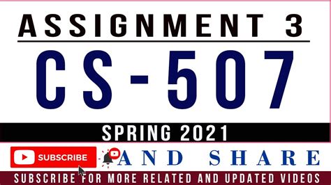 cs507 assignment 3 solution spring 2021 cs507 assignment 3 solution