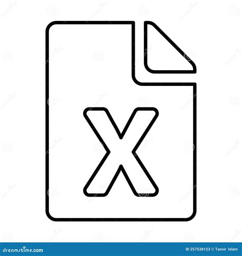 Excel Document File Icon Stock Vector Illustration Of Symbol 257538123
