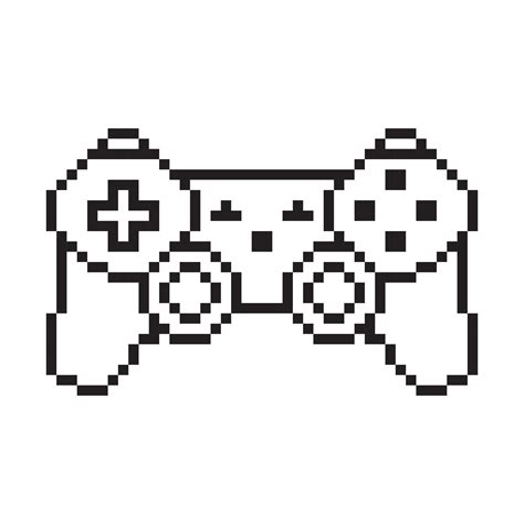 Video Game Controller Illustration Gamepad Sign Pixel Art Style Vector Art At Vecteezy