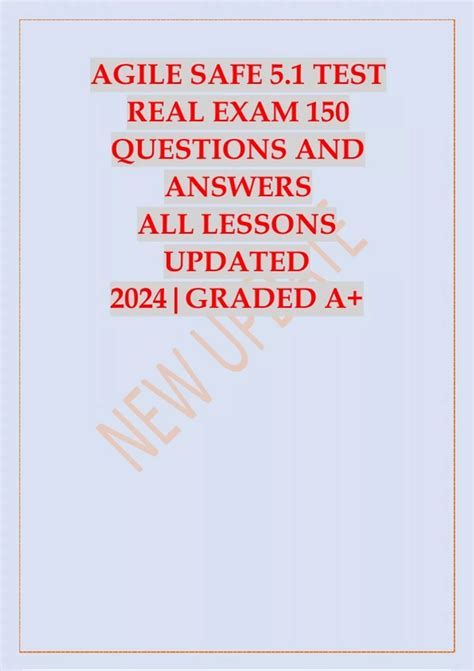 Agile Safe 5 1 Test Real Exam 150 Questions And Answers 2024 Agile Safe 5 1 Spc Test Stuvia Us