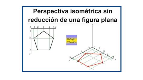 Perspectiva Isométrica Sin Reducción De Una Figura Plana Youtube