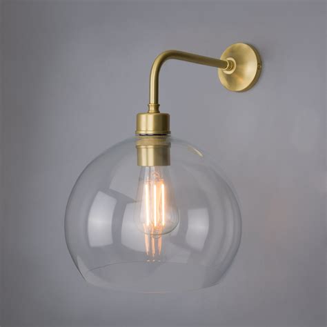 Eden Clear Open Glass Globe Wall Light 25cm Mullan Lighting