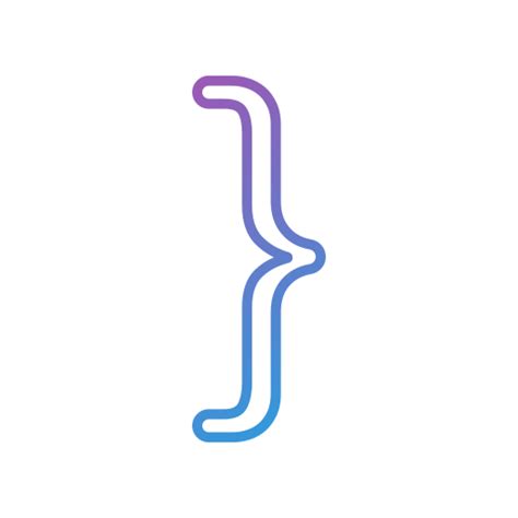 Braces Generic Gradient Outline Icon