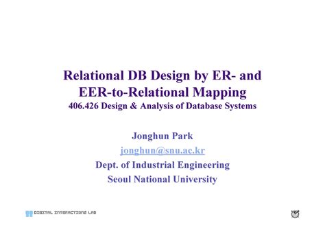 Eer To Relational Mapping Relational Db Design By Er Andrelational