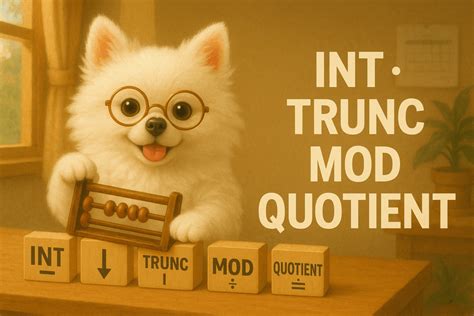 คำนวณจำนวนเต็ม การตัดทอน และเศษที่เหลือให้สมบูรณ์ด้วย int trunc mod