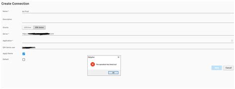 The Operation Has Timed Out Qalyptus Desktop Qalyptus Community