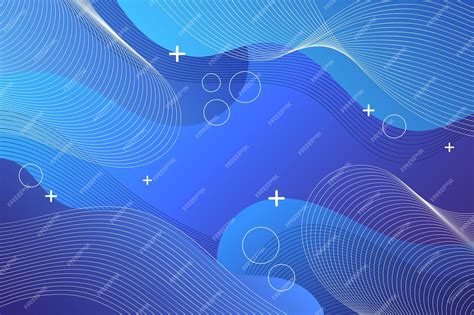 Premium Vector Abstract Gradient Blue Background With Wavy Lines