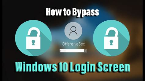 How To Bypass Login Screen Of Windows 10 Youtube How To Bypass Windows