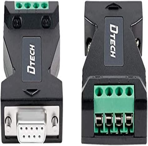 DTECH RS232 To RS485 Converter Adapter With 4 Position Terminal Block For Long Haul Data
