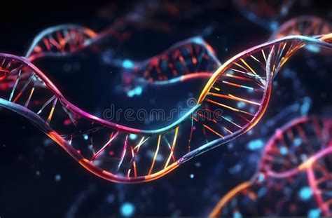 Visualization Of Colorful Dna Stock Illustration Illustration Of Closeup Medical 311276478