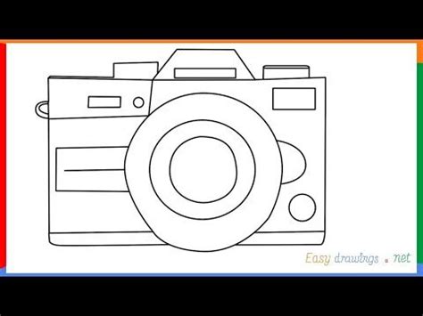 How To Draw A Camera Step By Step Tutorial Drawing Lessons Camera Drawing Step Tutorials