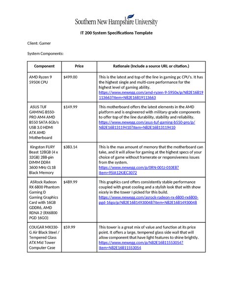 2 1 Activity Mccree Computer Design It 200 System Specifications Template Client Gamer System