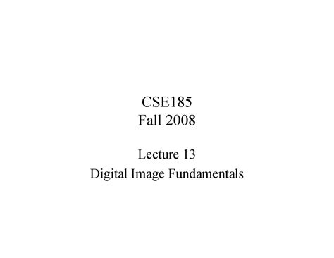 Introduction To Computer Vision Digital Image Fundamental Slides