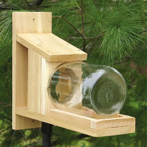 Glass Jar Cedar Squirrel Feeder Mommas Home Store