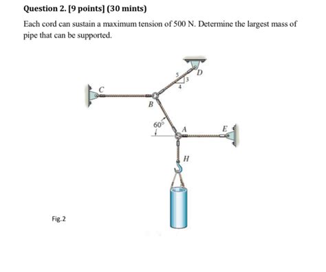 Solved Question 2 9 Points 30 Mints Each Cord Can Sustain A