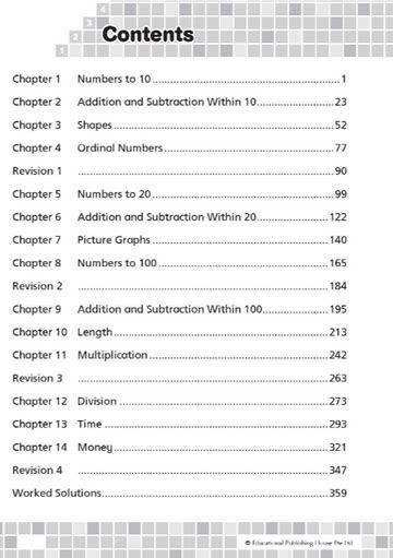 Primary 1 Mathematics Modular Exercises Openschoolbag