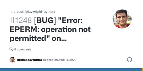 Bug Error Eperm Operation Not Permitted On Installation · Issue 1248 · Microsoft