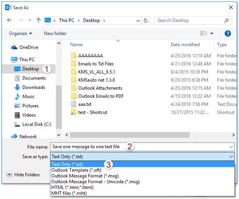 How To Save Multiple Email Message As Text Files In Outlook