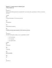 Module Docx Module Introduction To Models Quiz TOTAL POINTS Question Which Of The