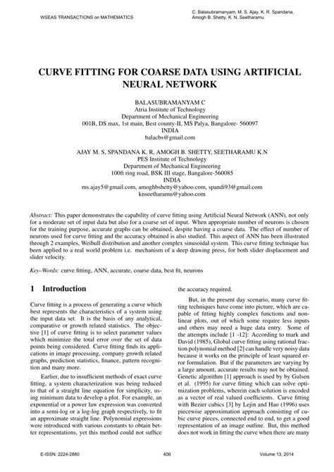 pdf curve fitting for coarse data using artificial neural · pdf