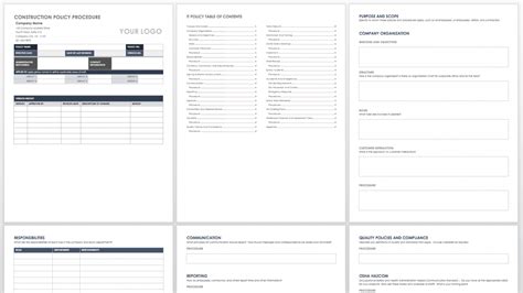 Free Policy And Procedure Templates Smartsheet