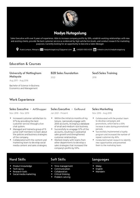 Objective Sales Resume