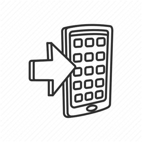 Arrow Communication Device Mobile Mobile And Arrow Phone Smartphone Icon