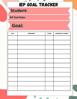 IEP Goal Tracker By Tristin Willis TPT