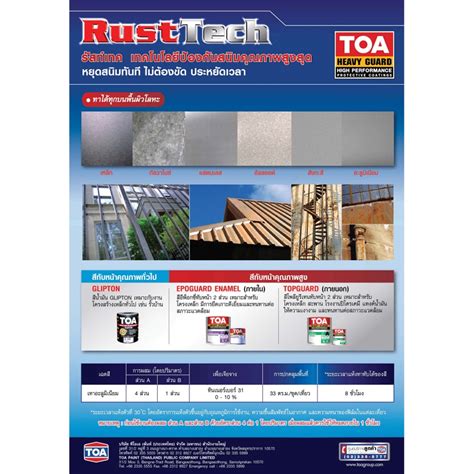Toa Rust Tech สีรองพื้นหยุดสนิมทันที ชุดเล็ก1 4กล Toa ทีโอเอ รัสท์เทค ระบบอีพ็อกซี่ 2 ส่วน