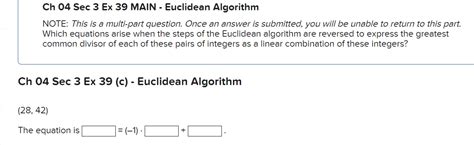 Solved Ch 04 Sec 3 Ex 39 Main Euclidean Algorithm Note
