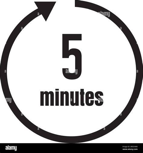 Clock Timer Time Passage Icon 5 Minutes Stock Vector Image Art Alamy