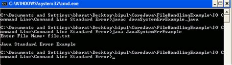 Command Line Standard Error In Java