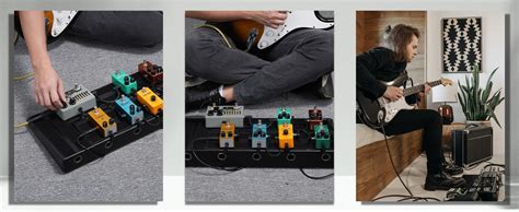 Guitar Pedal Board Lekato Pedal Board 197x10x24 Effects Pedalboard With