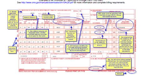 PQRS SAMPLE CMS 1500 CLAIM Submission CMS 1500 Claim Form And UB 04