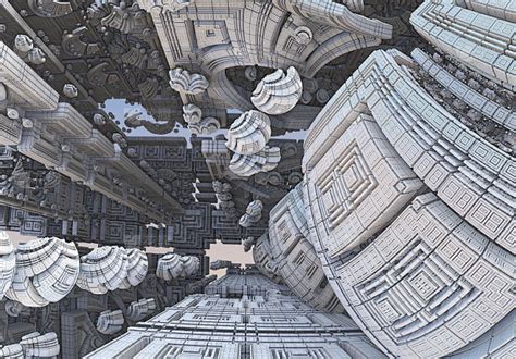 分形三维背景，抽象三维插图，设计元素