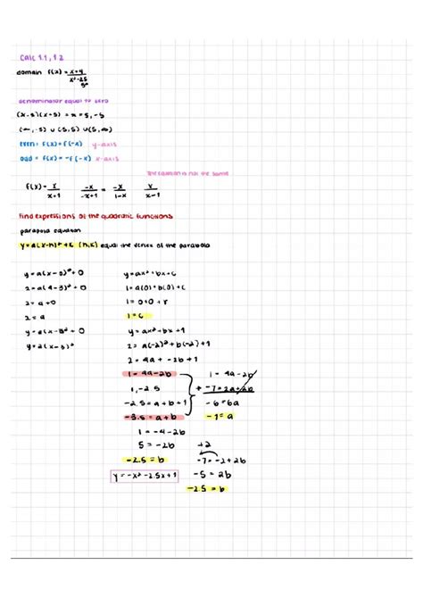 Calculus 1 Derivative Notes Calc 4 4 Domain F X X 4 XP KS