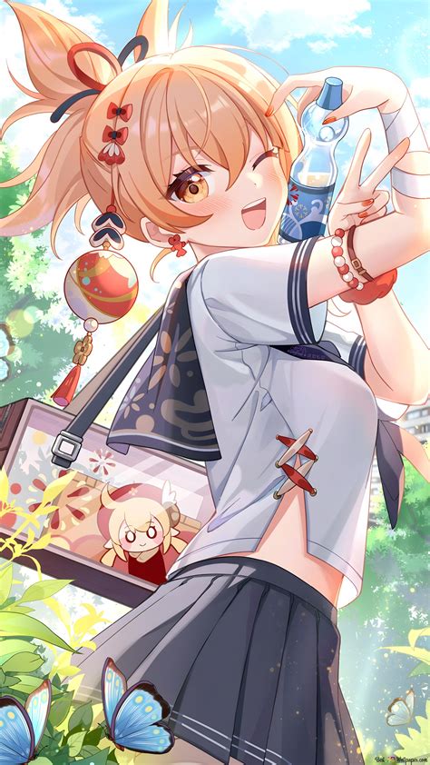 Beautiful Girl Yoimiya Genshin Impact 2k Wallpaper Download