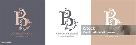 프리미엄 벡터 B 로고 몬노그램 레터링 장미의 섬세한 우아한 꽃 무늬 엘리트 회사를 브랜딩하기 위한 개인 로고 또는 사인 벡터 디자인 0명에 대한 스톡 벡터 아트 및 기타