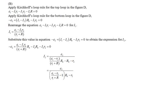 Part A Using Kirchhoffs Junction Rule Determine Which One Of The