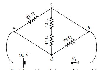 Solved Four Resistors Are Connected As Shown In The Figur Chegg Com